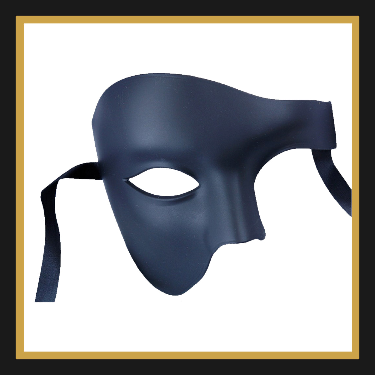 Phantom Half Mask in Black – Evangeline's